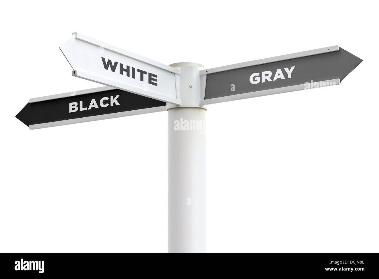 Black White Gray Crossroads Sign Isolated on White Background Stock ...