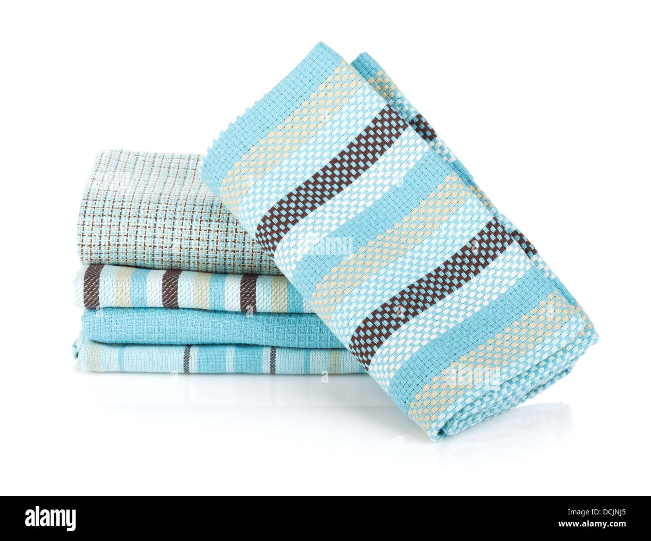 Kitchen towels. Isolated on white background Stock Photo - Alamy