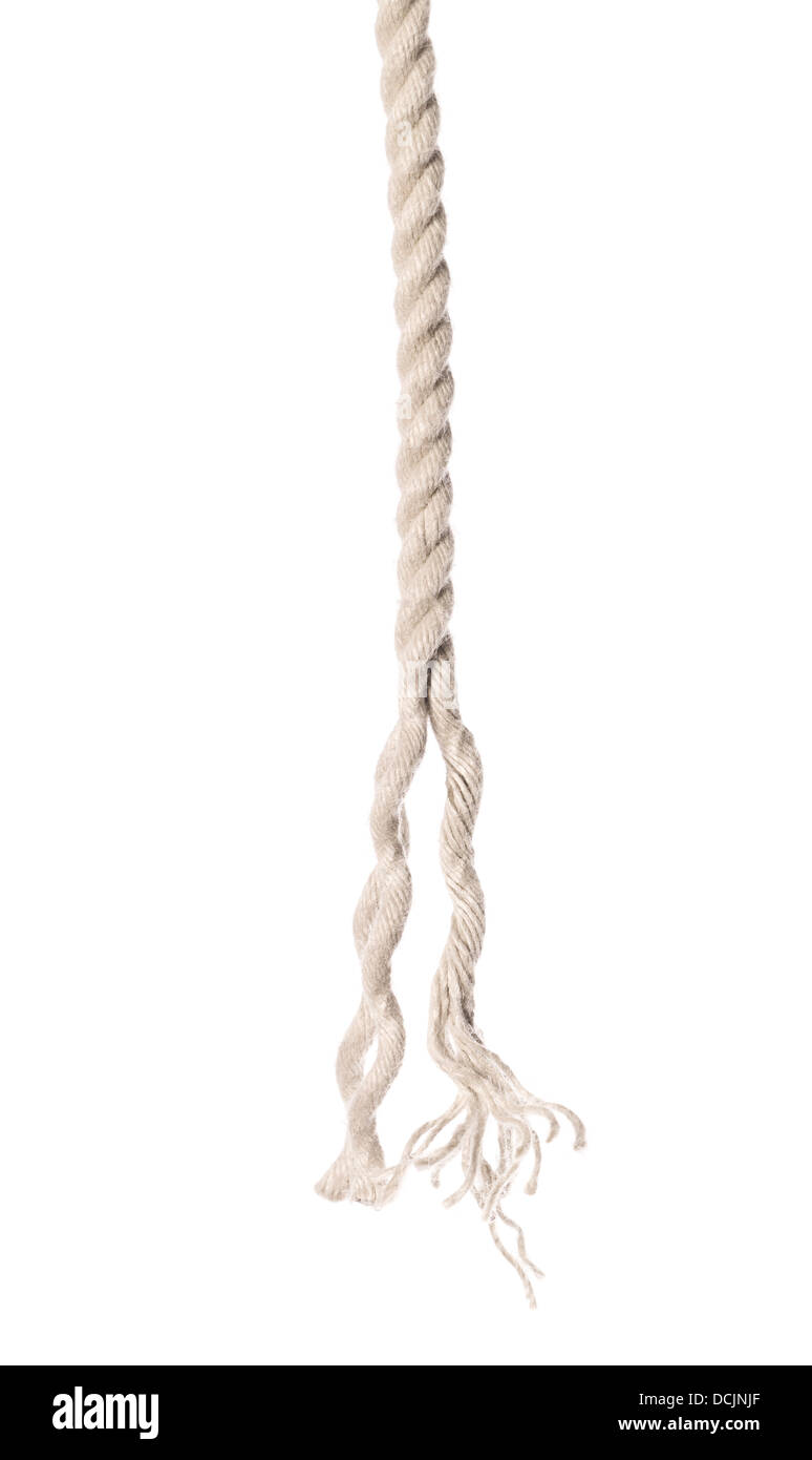 Rope isolated on white Stock Photo - Alamy