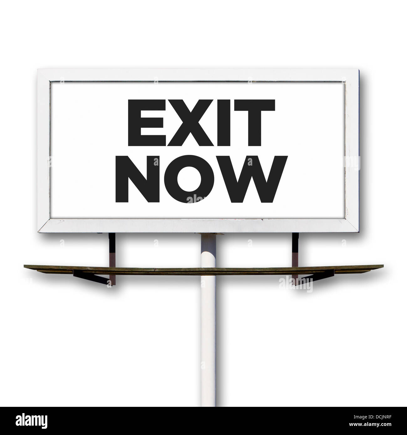 Exit Now Billboard Advertising Sign Isolated on White Background Stock ...
