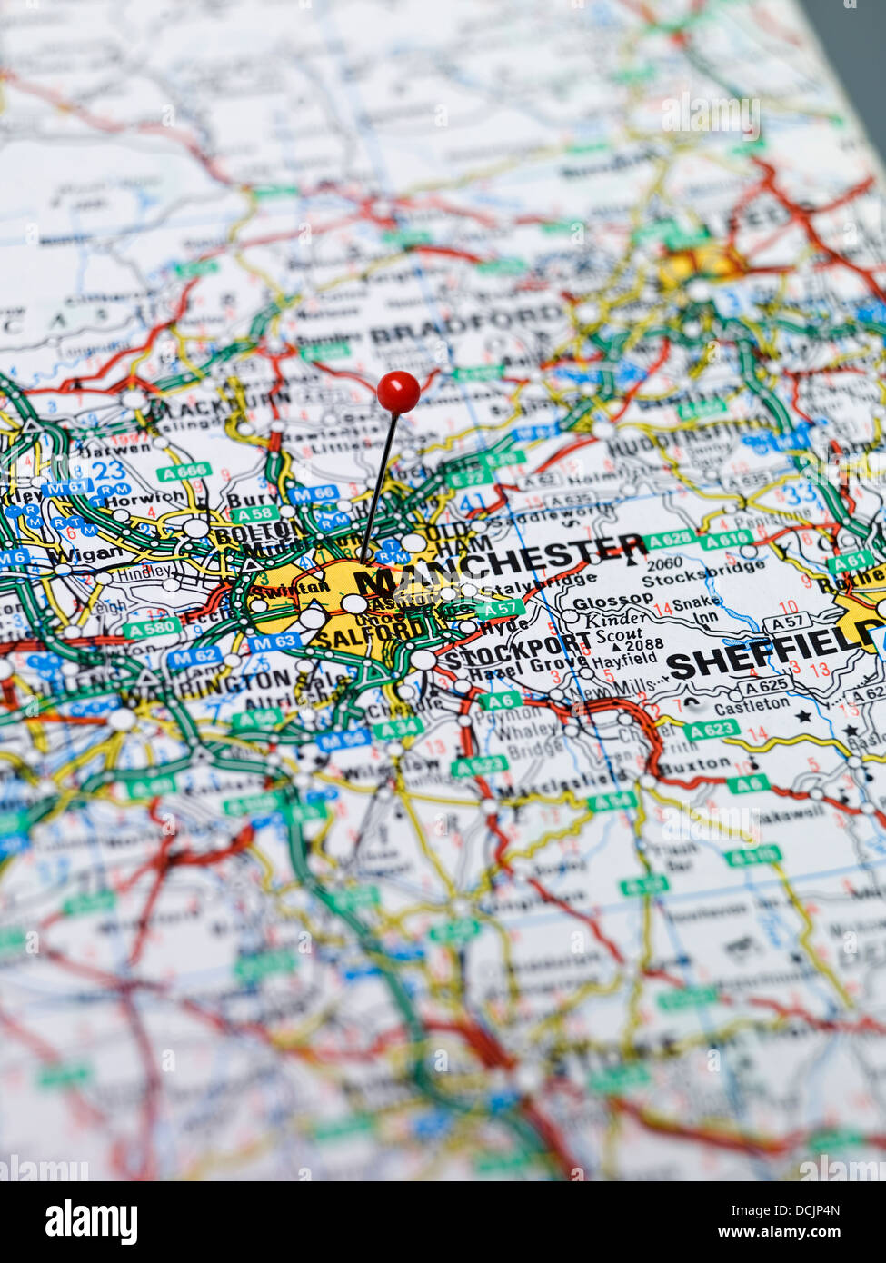 Map of Manchester Stock Photo - Alamy