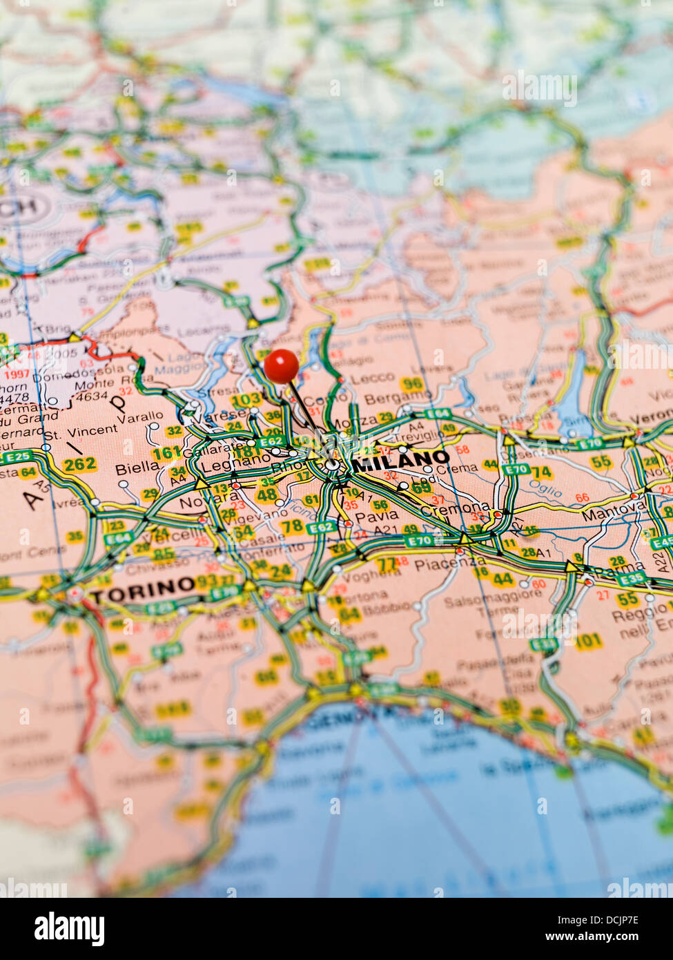 Map of Milano Stock Photo - Alamy