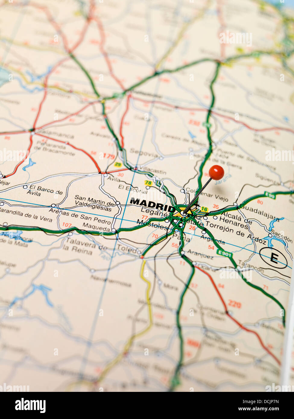 Map of Madrid Stock Photo - Alamy