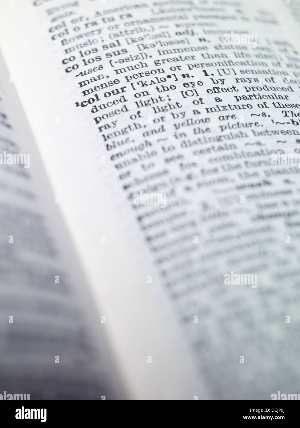 An open dictionary Stock Photo - Alamy