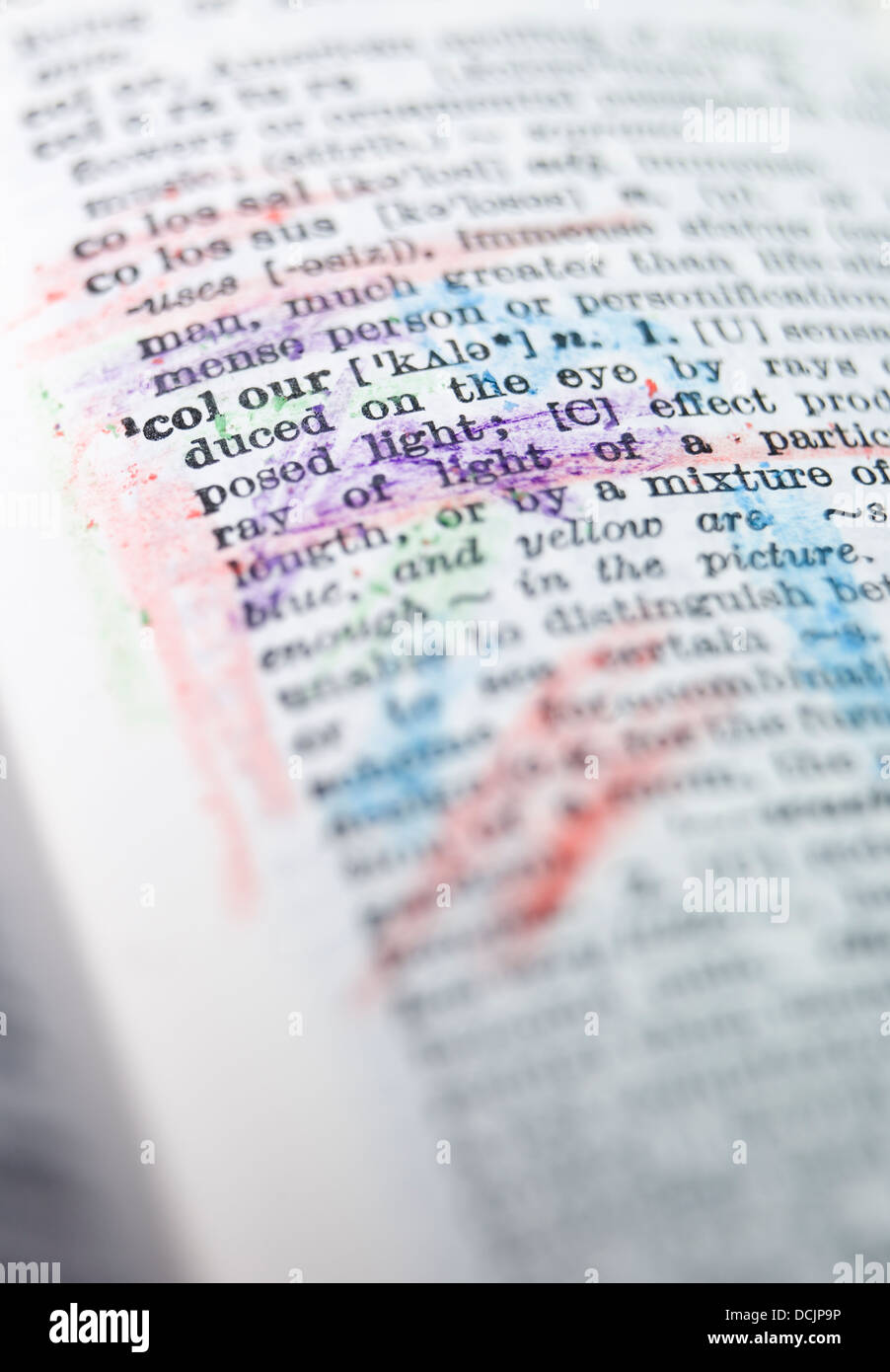 An open dictionary Stock Photo - Alamy