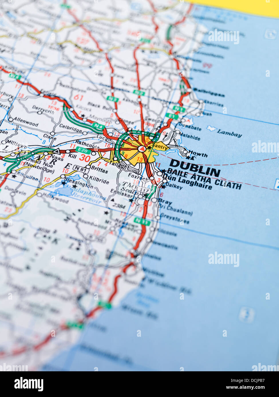Map of Dublin Stock Photo - Alamy