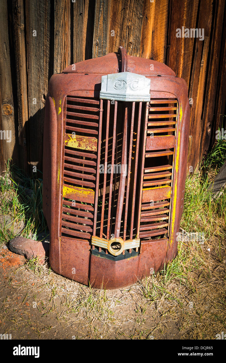 Rusted car grill, Bodie State Historic Park, California USA Stock Photo ...