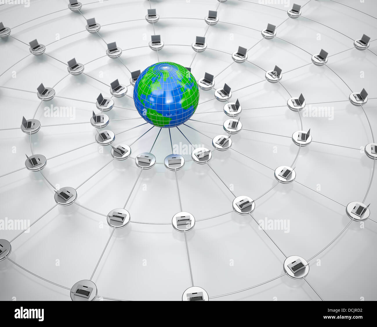 3D render of global computer network Stock Photo - Alamy