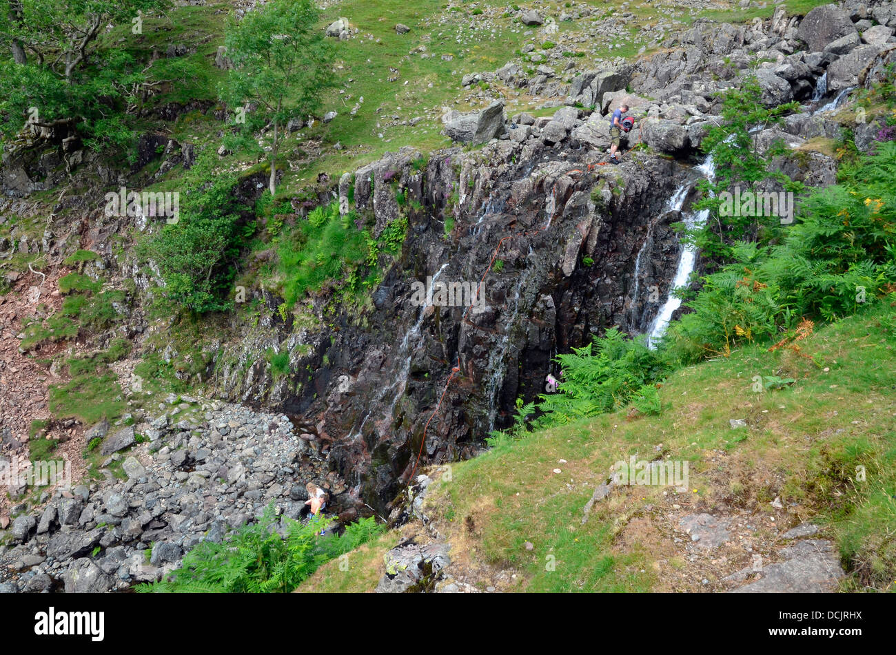 The Stickle Ghyll stream flowing into Langdale - the walking route for ...