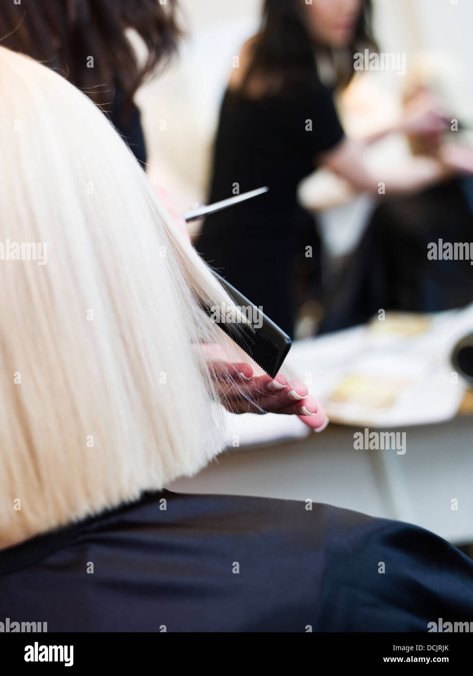 Hair Dressing Close up Stock Photo - Alamy