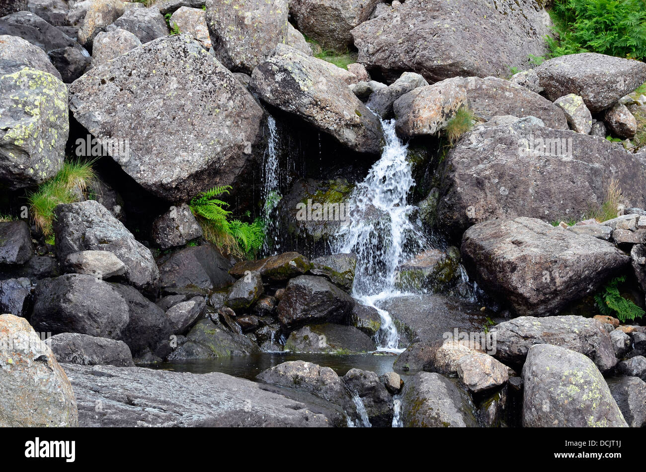 The Stickle Ghyll stream flowing into Langdale - the walking route for ...