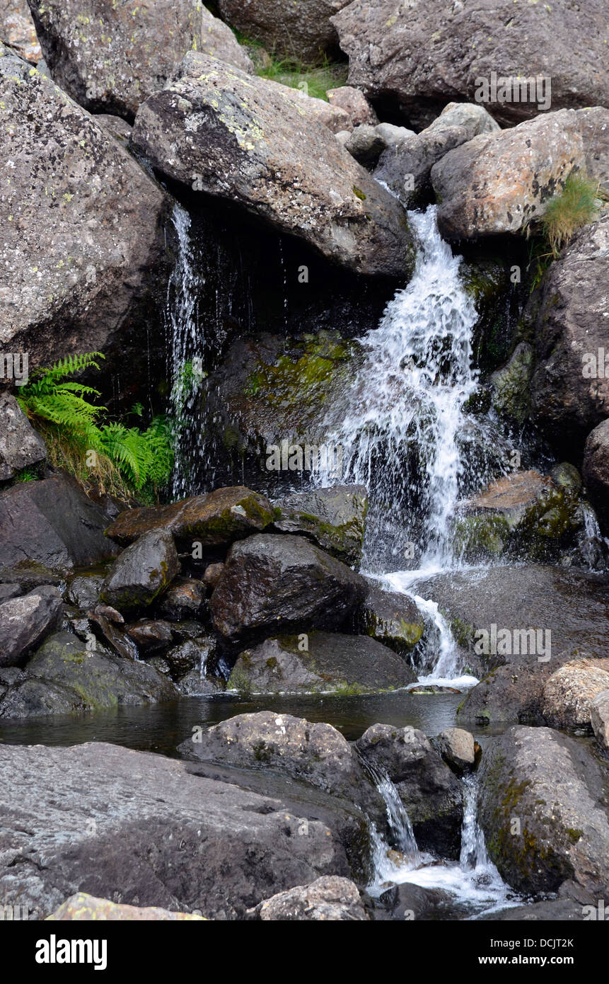 The Stickle Ghyll stream flowing into Langdale - the walking route for ...