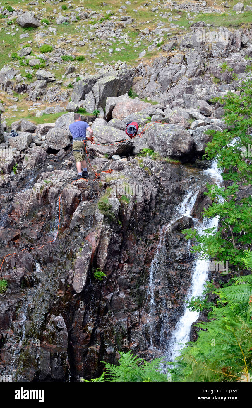 The Stickle Ghyll stream flowing into Langdale - the walking route for ...