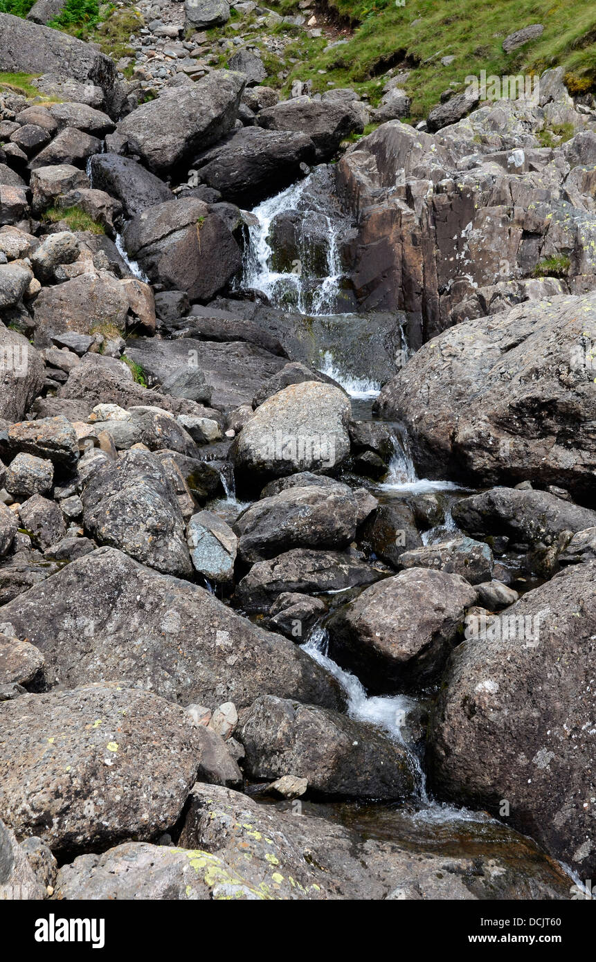 The Stickle Ghyll stream flowing into Langdale - the walking route for ...