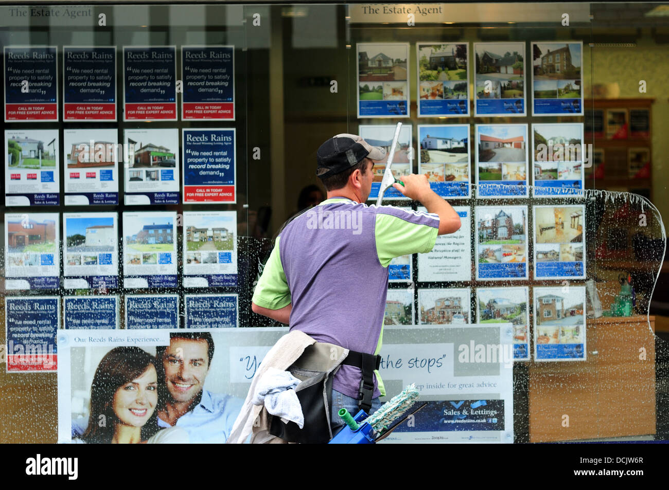 Commercial window chesterfield cleaner uk hi-res stock photography and ...