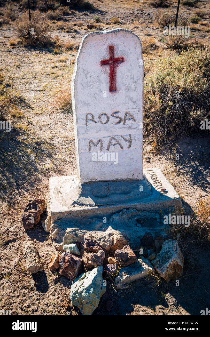 Grave of Rosa May (prostitute) outside the Bodie Cemetery, Bodie State ...
