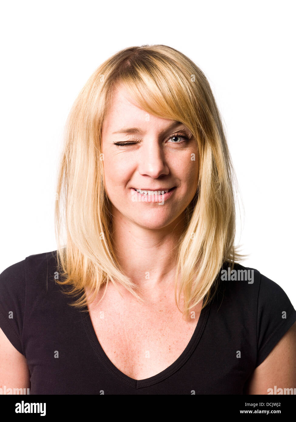 Portrait of a flirting woman Stock Photo - Alamy