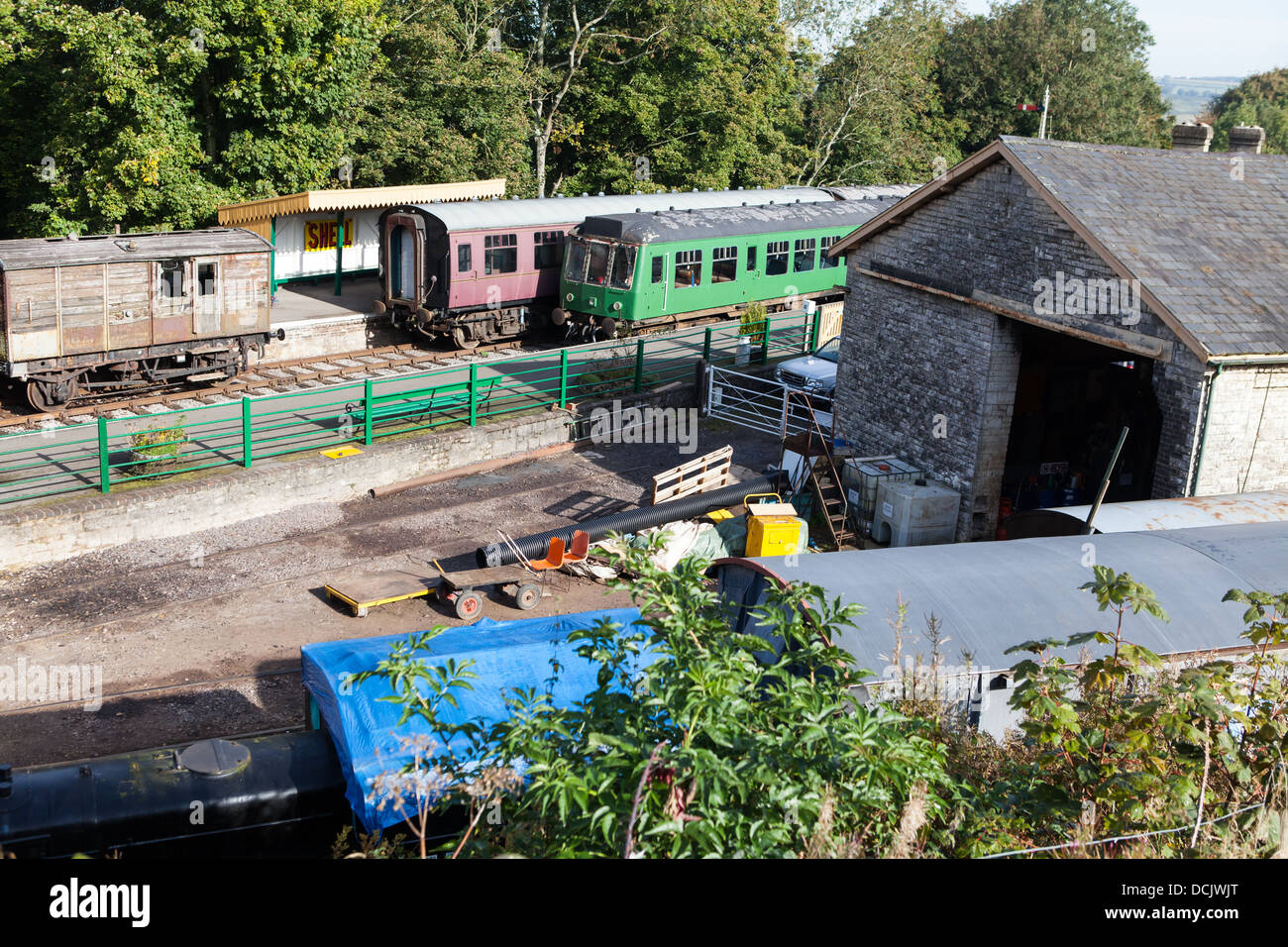 New Somerset and Dorset Railway, Midsomer Norton Station, Dorset, South West England Stock Photo ...