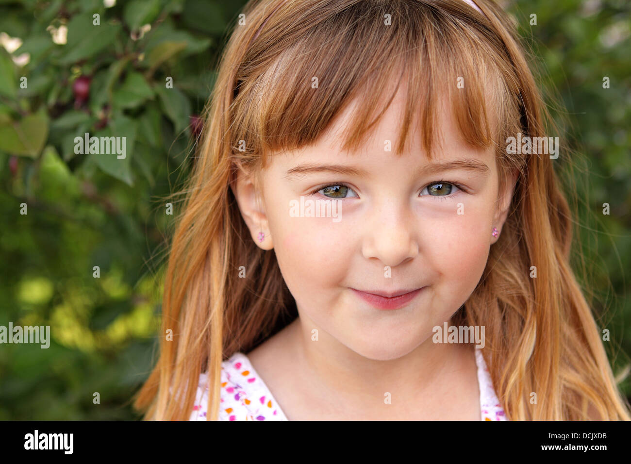 Close up of Little Girl Stock Photo - Alamy