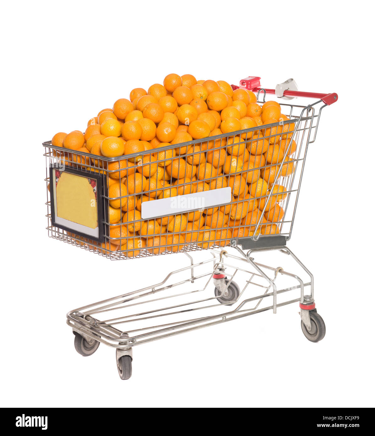 Shopping cart with several oranges Stock Photo - Alamy