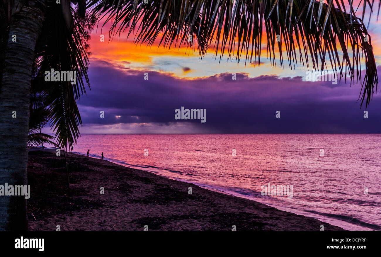 North shore Oahu Sunset Stock Photo - Alamy