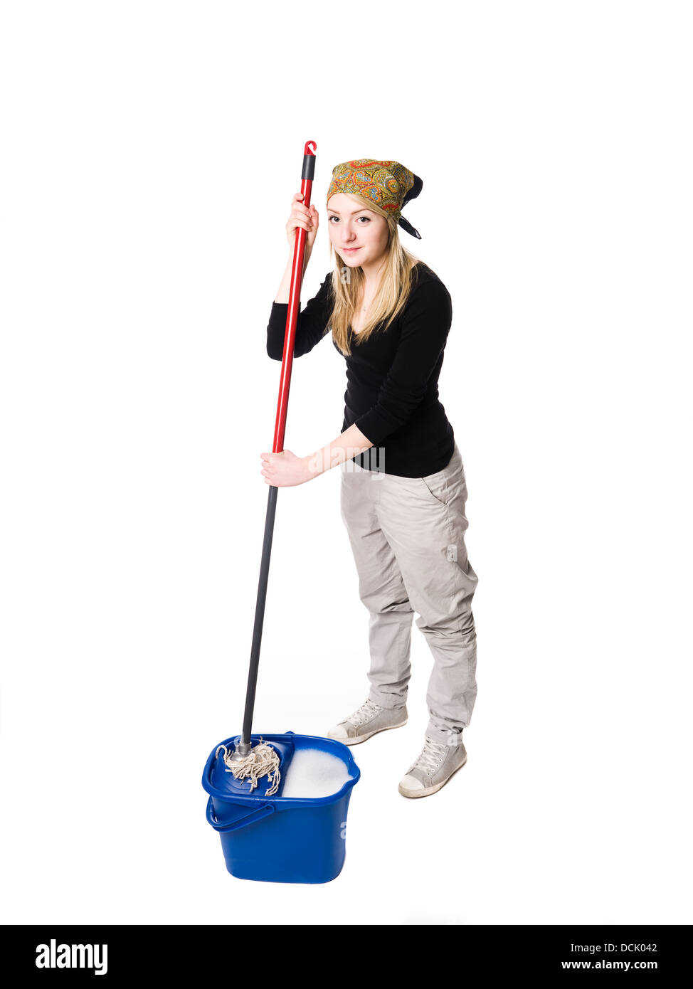 Lady cleaner Cut Out Stock Images & Pictures - Alamy