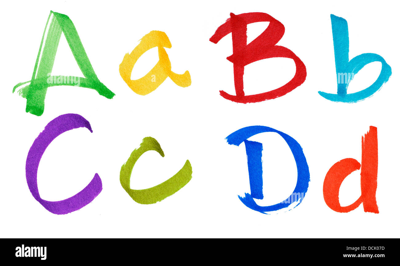 Letters in doodle style Cut Out Stock Images & Pictures - Alamy