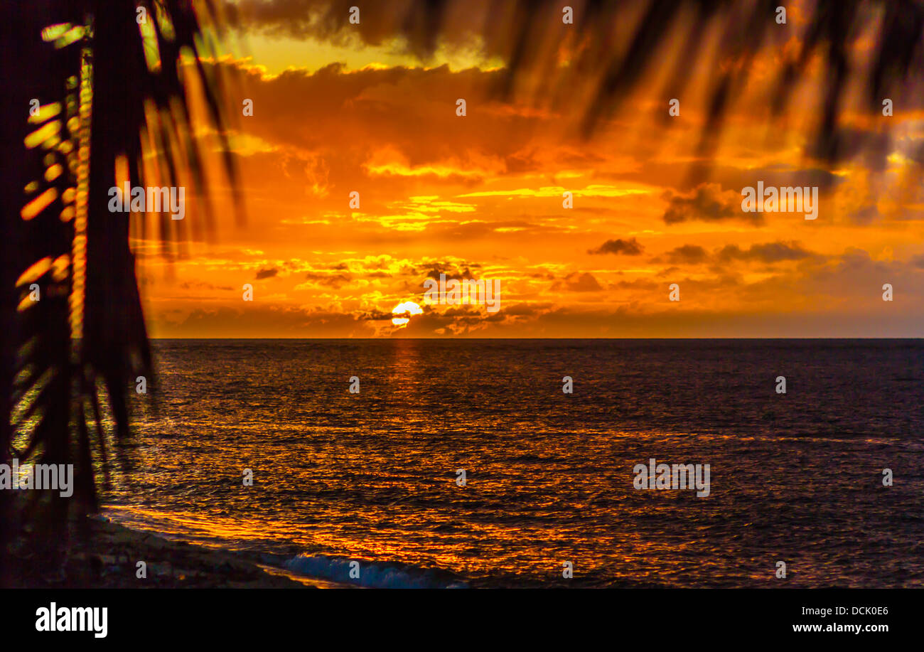 North shore Oahu Sunset Stock Photo - Alamy
