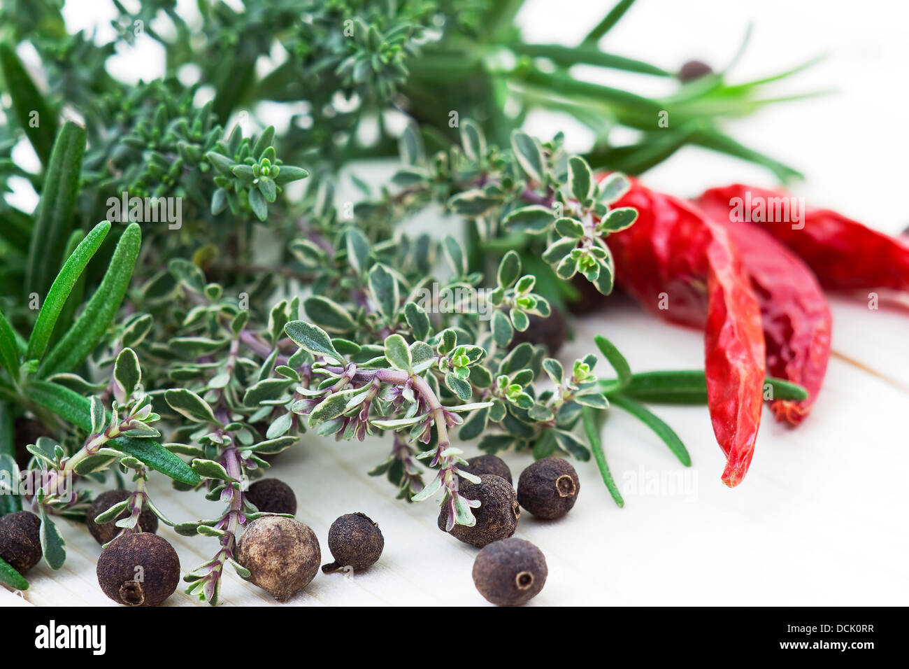 fresh herbs and spices Stock Photo - Alamy