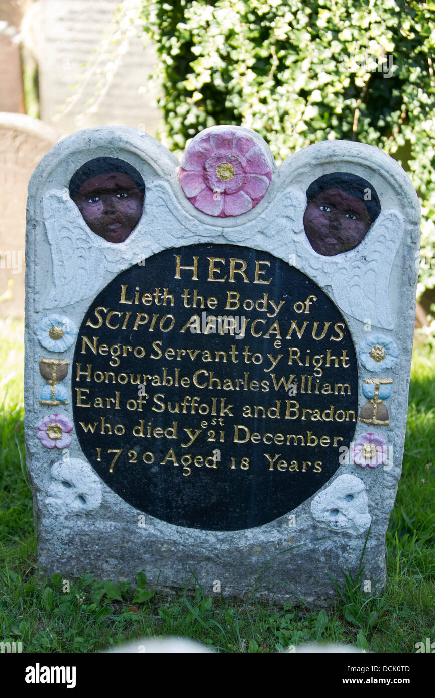 Grave of Scipio Africanus (1702–21 Dec 1720) a slave from West Africa ...