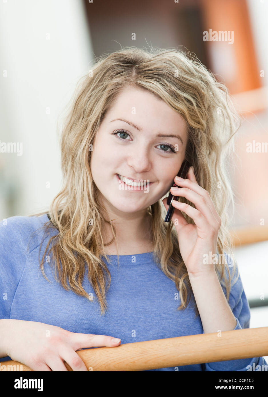 Girl on the phone Stock Photo - Alamy