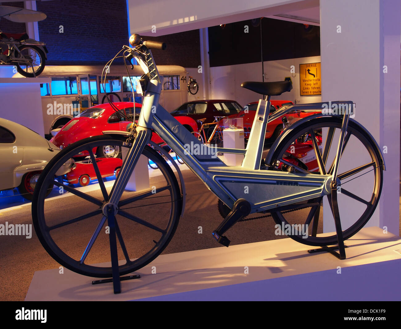 The Itera plastic bicycle, displayed at the Teknikens och Sjöfartens ...