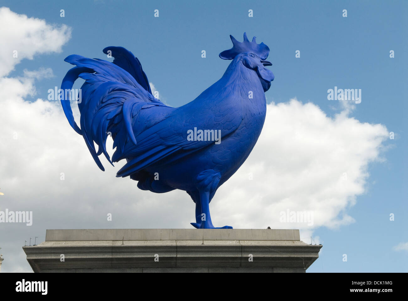 Trafalgar Square's Fourth Plinth is called Hahn/Cock. A giant blue ...