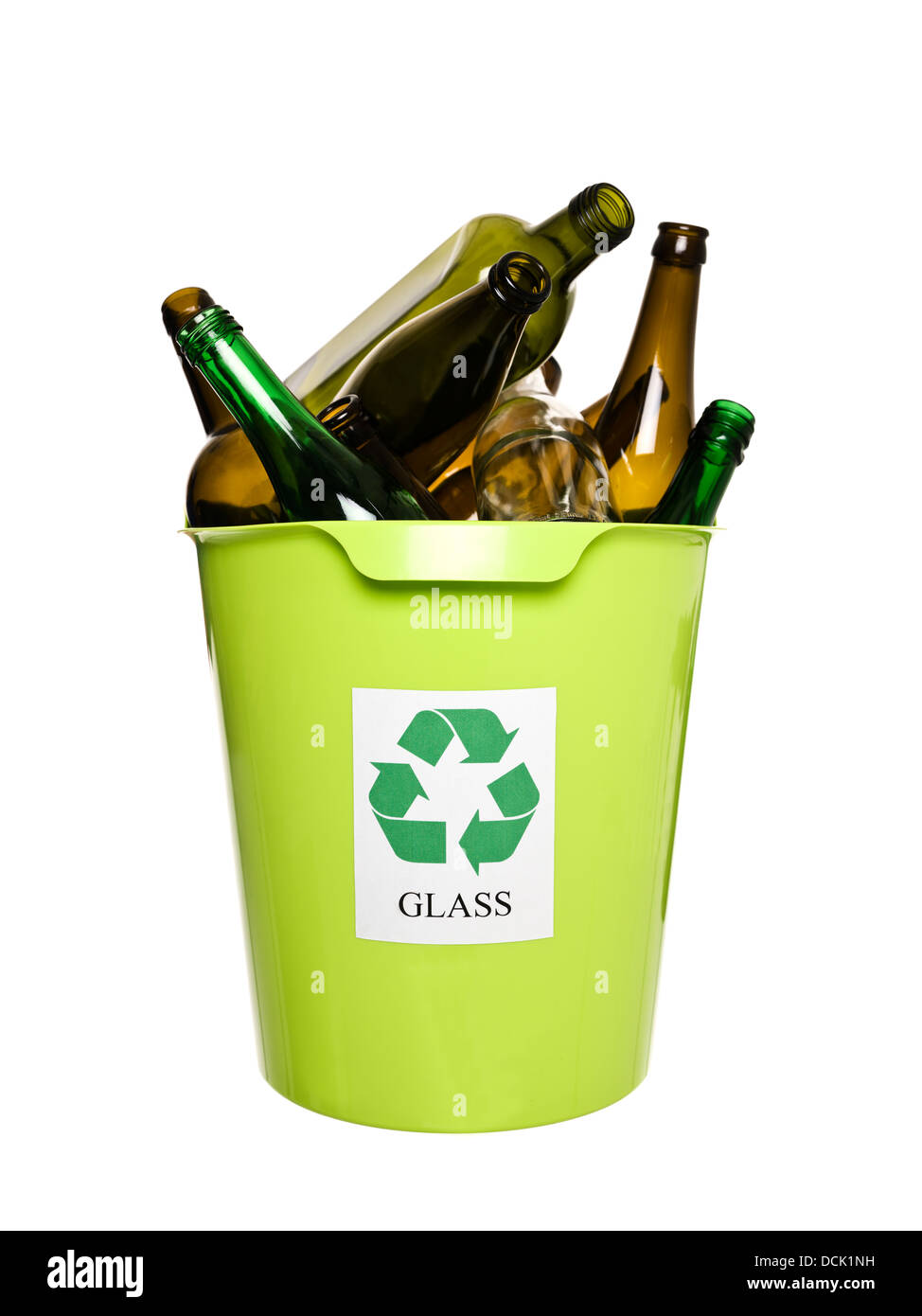 Recycling bin with glass Stock Photo - Alamy