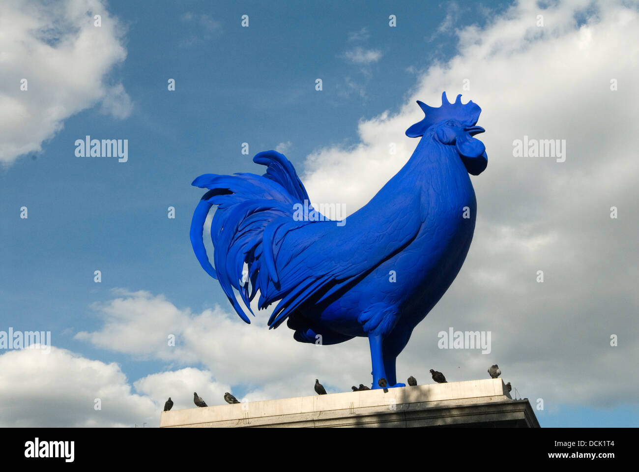 Trafalgar Square's Fourth Plinth is called Hahn/Cock. A giant blue ...