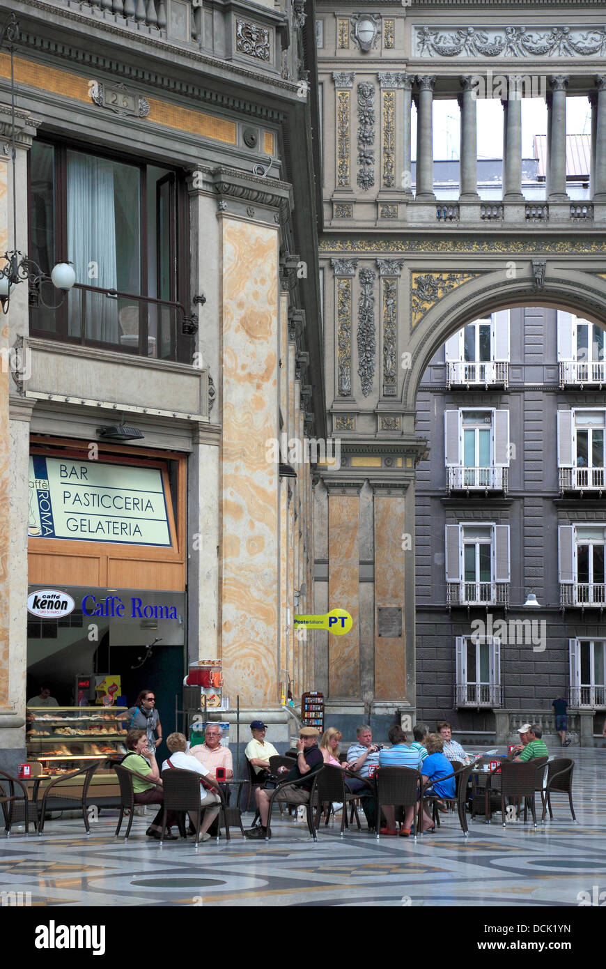Galleria Umberto, a shopping arcade in the old town of Naples, Campania ...