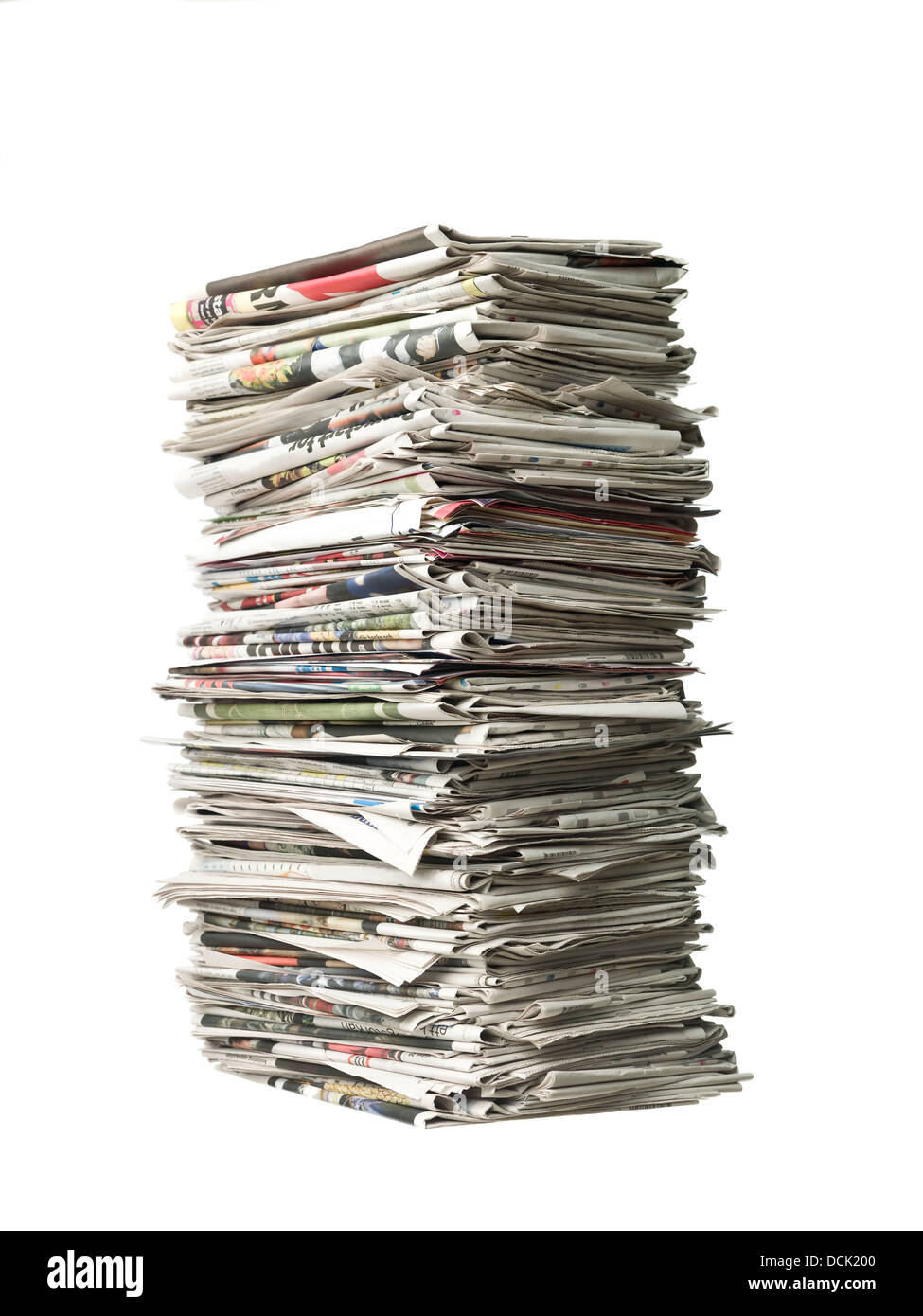 Pile of newspapers Stock Photo - Alamy