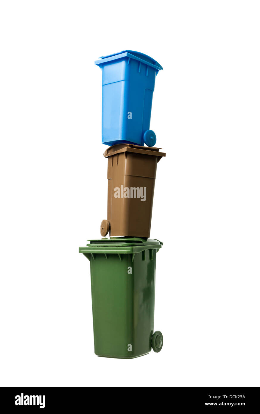 Tower of Recycling Bins Stock Photo - Alamy