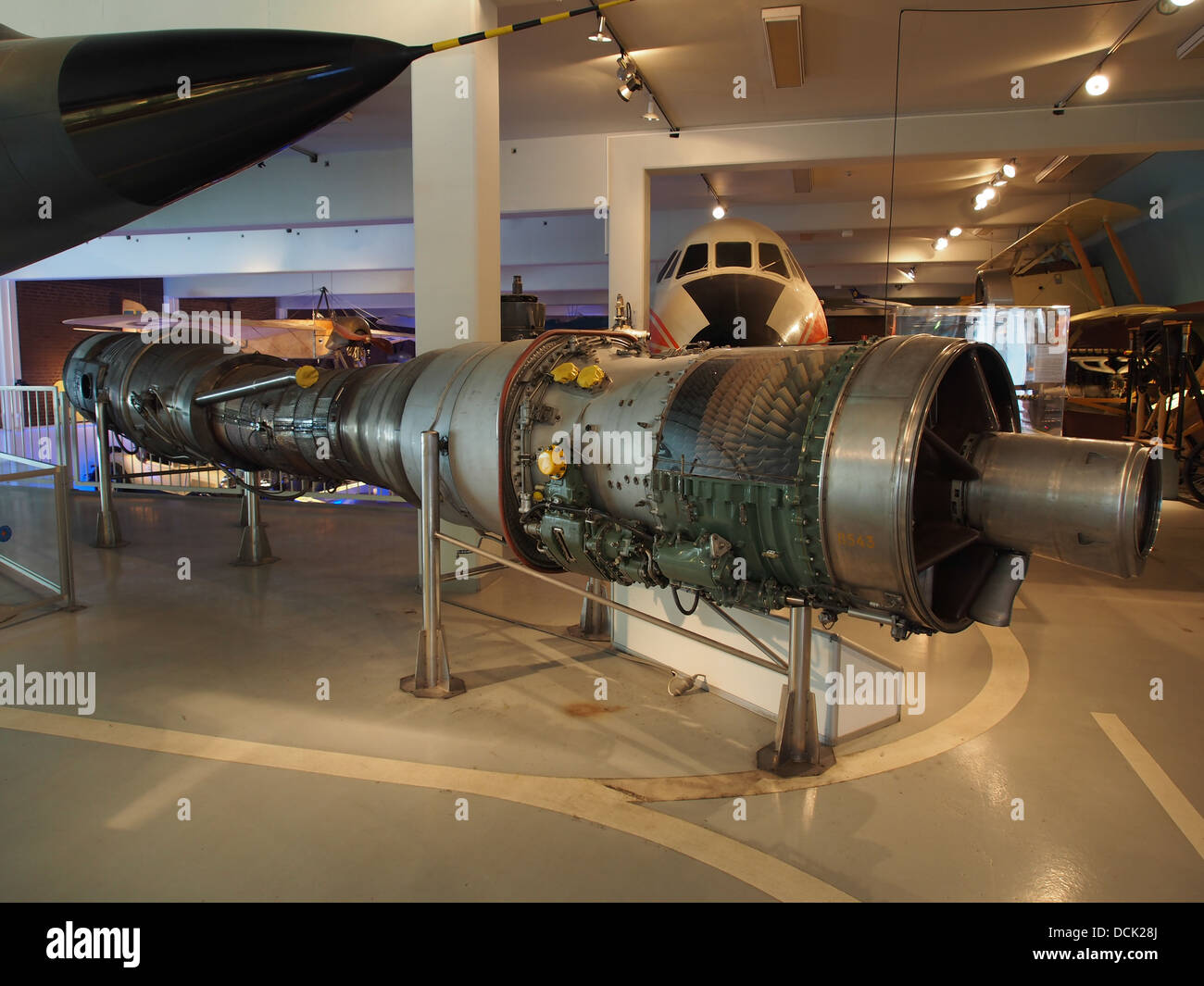 The Svenska Flygmotor Volvo RM 6B or C, displayed at the Teknikens och ...