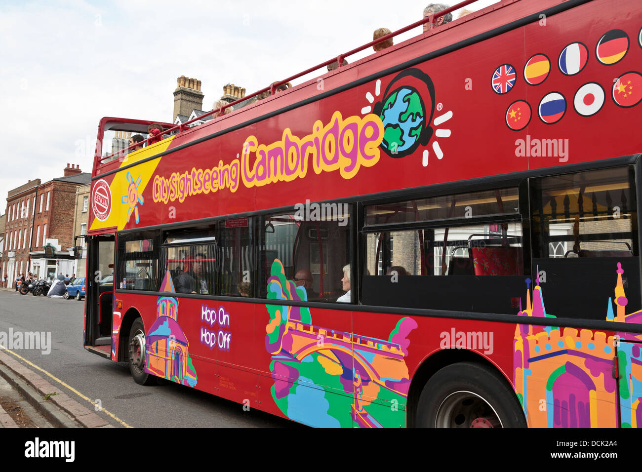 Cambridge official city sight seeing hop on hop off red tour bus ...