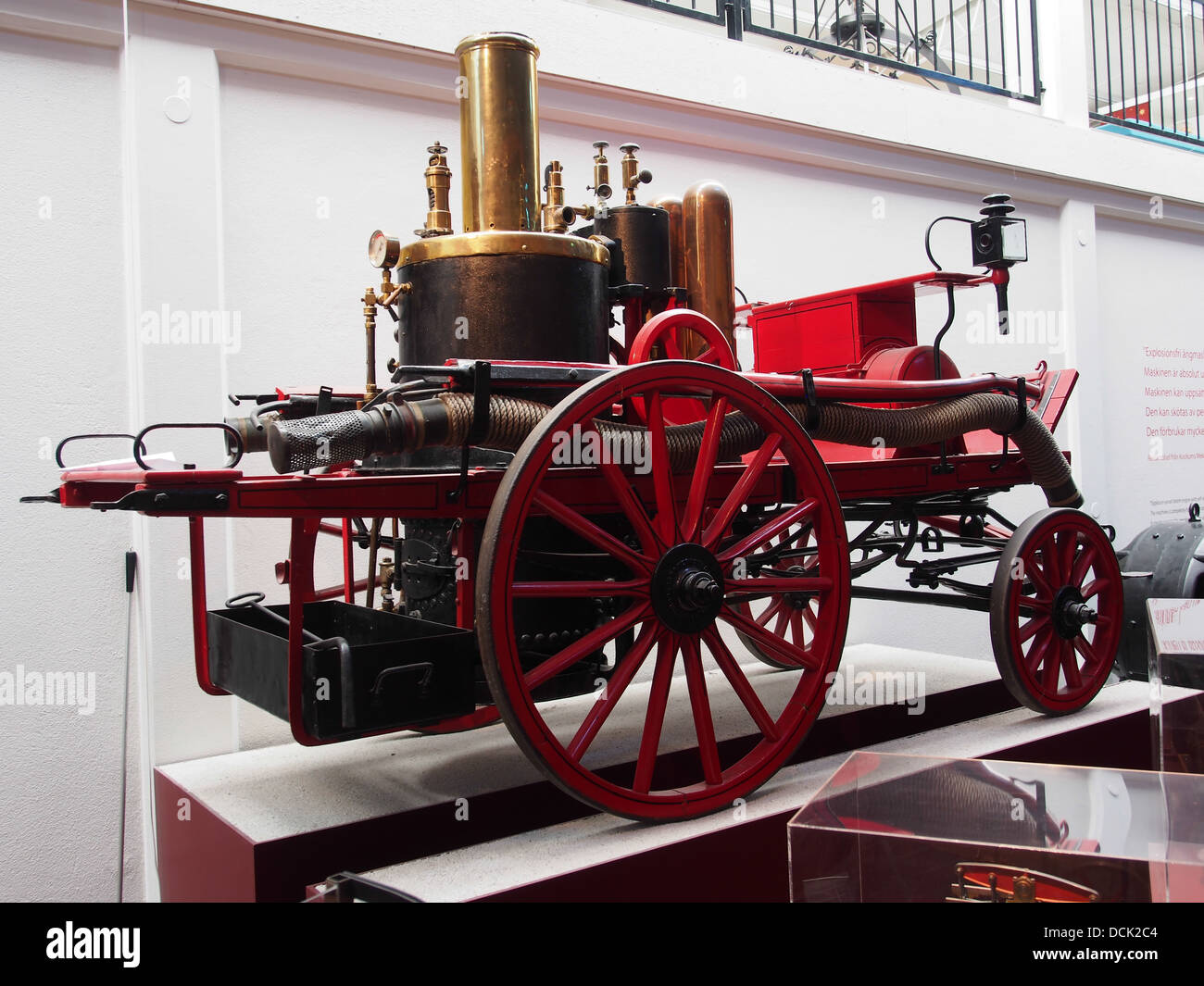 A horse-drawn fire engine, housed at the Science and Maritime House in ...