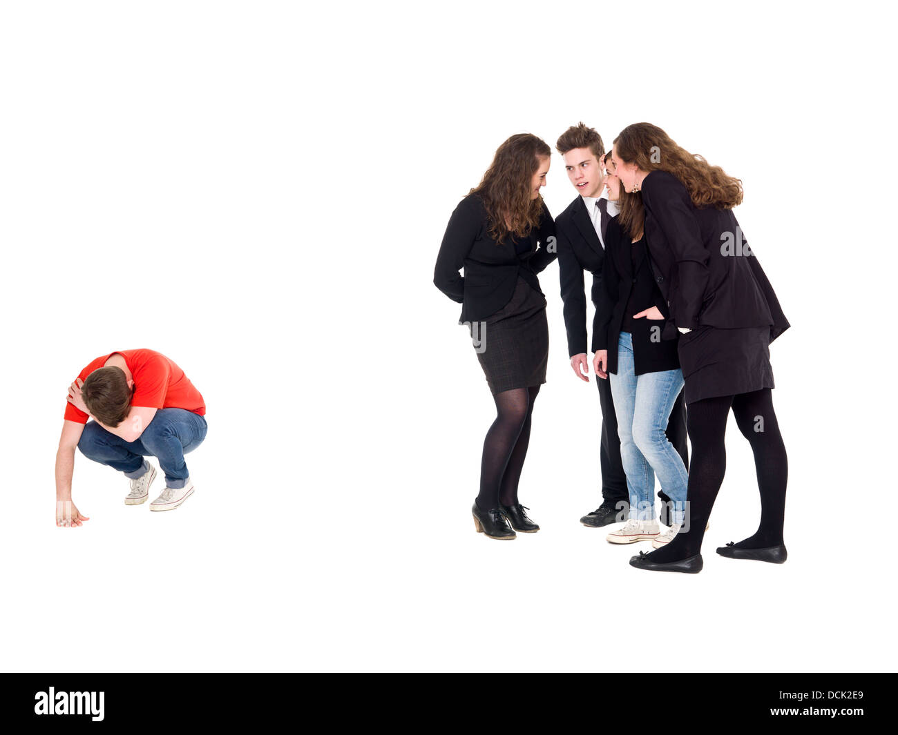Young man rejected from group hi-res stock photography and images - Alamy