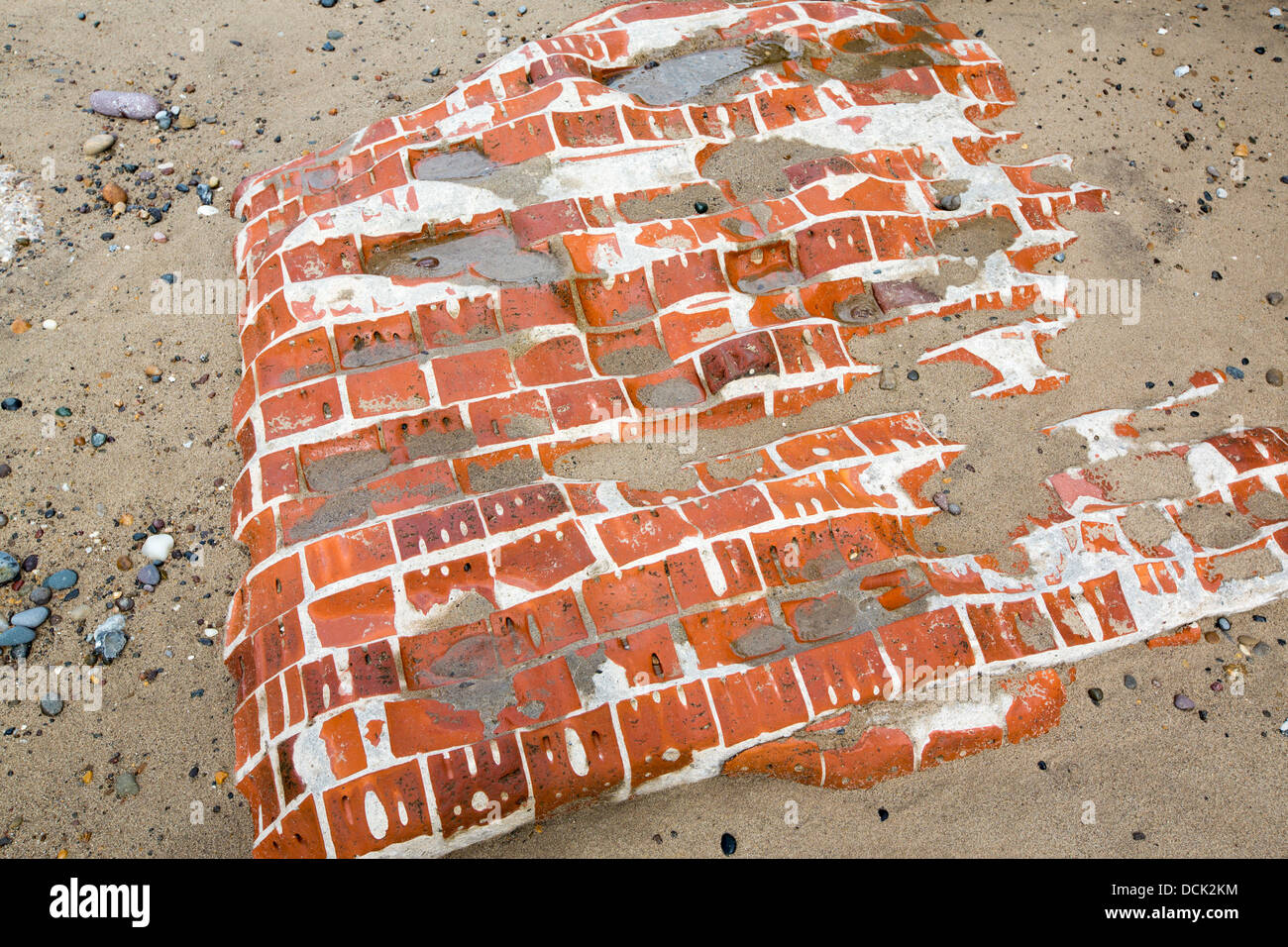 The Remains of a gun emplacement at the Godwin battery on the beach at ...