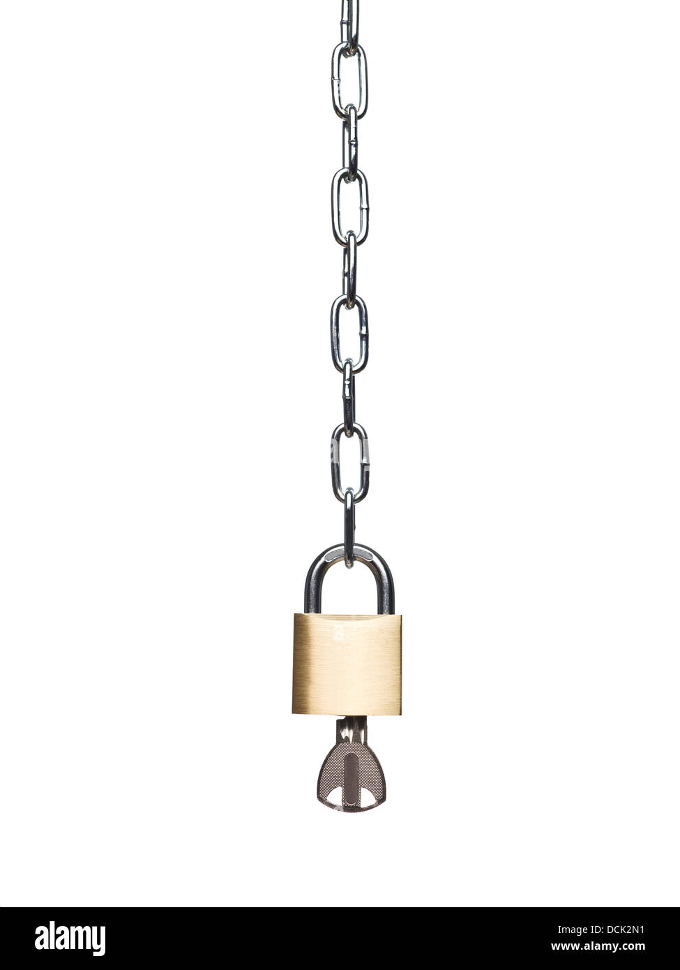 Padlock with key Stock Photo - Alamy