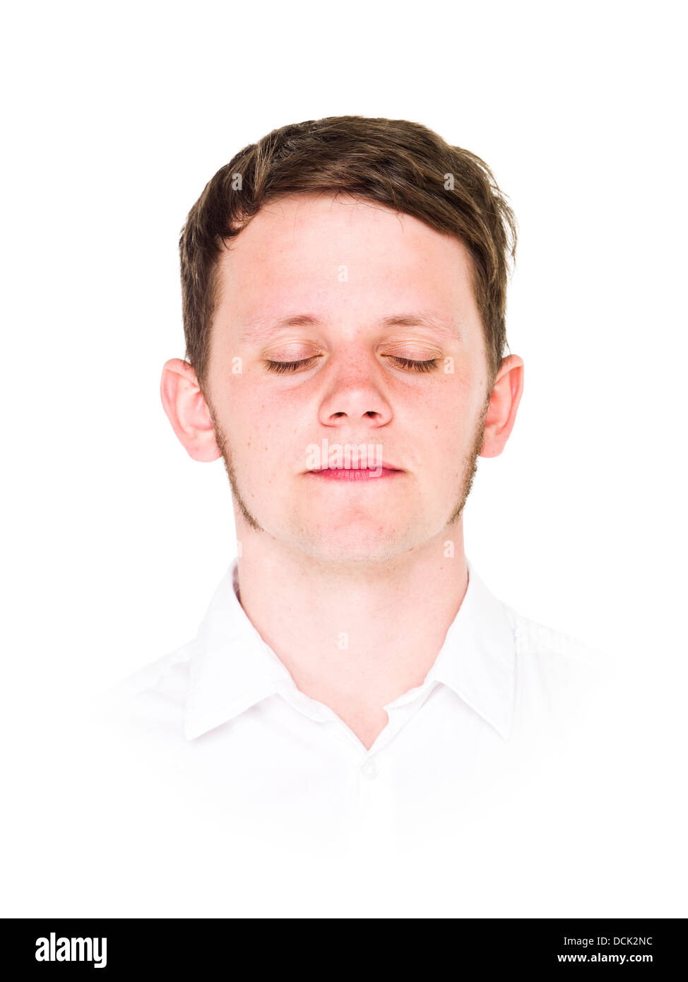 Men face eyes closed Cut Out Stock Images & Pictures - Alamy