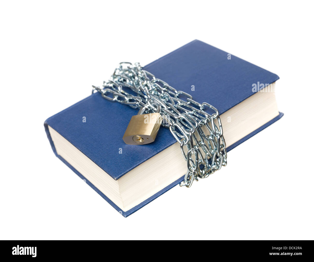 Book with a chain and lock Stock Photo - Alamy
