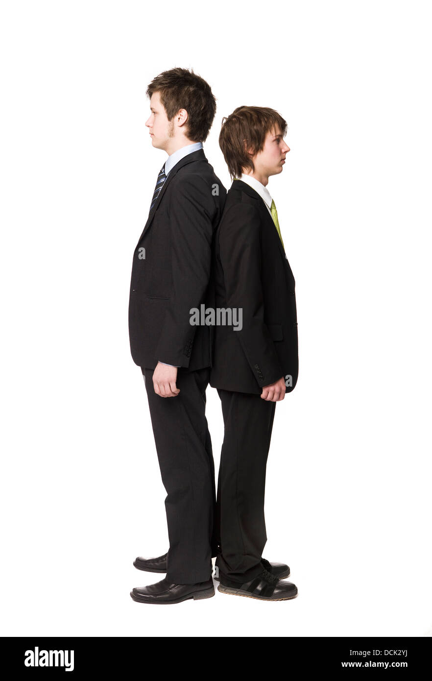 Two men compare length Stock Photo - Alamy