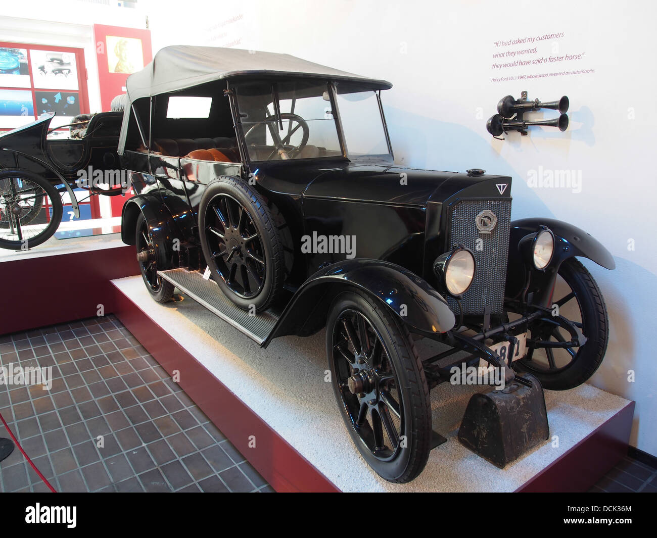 The 1922 Thulin aircraft is displayed at the Teknikens och Sjöfartens ...