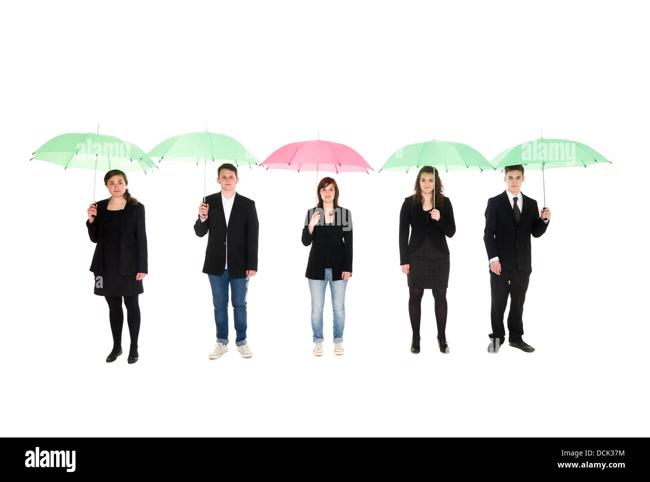 Group of people with umbrellas Stock Photo - Alamy