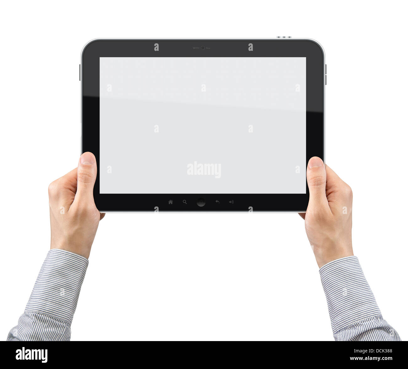 Hands Holding Tablet PC Stock Photo - Alamy